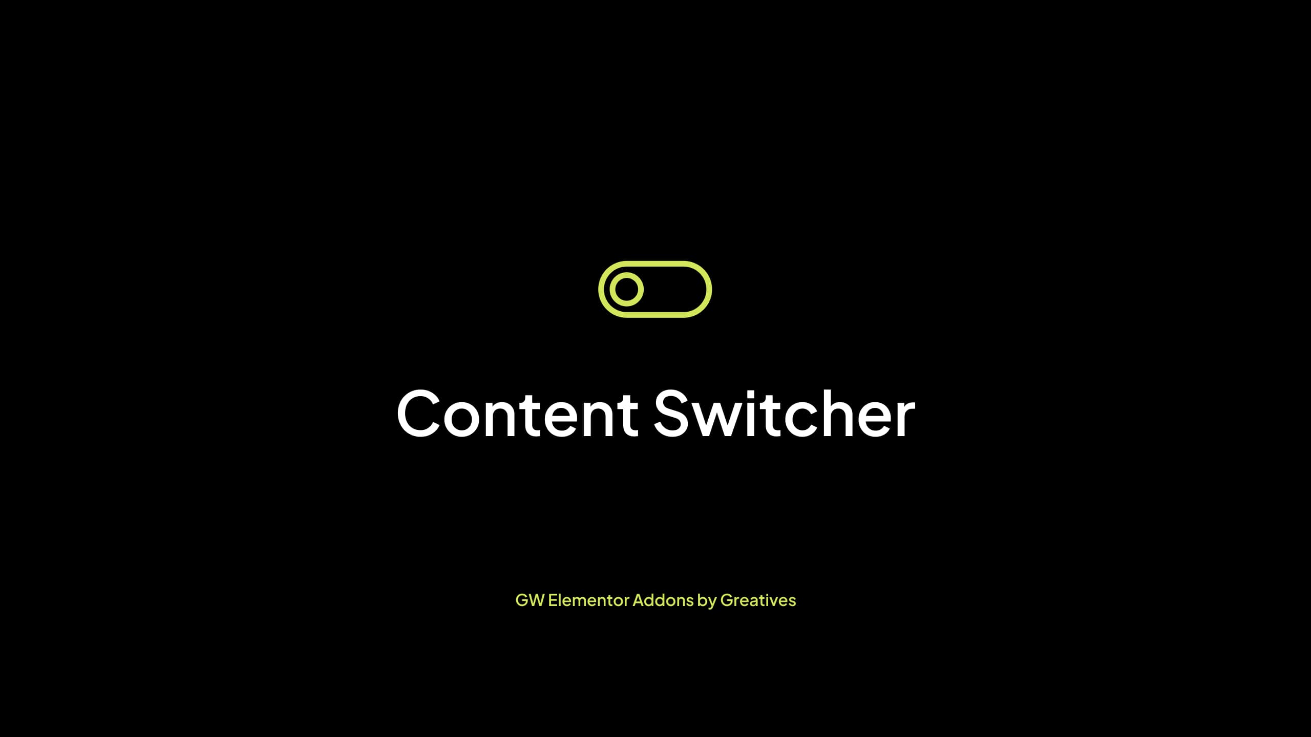 Content Switcher - GW Elementor Addons