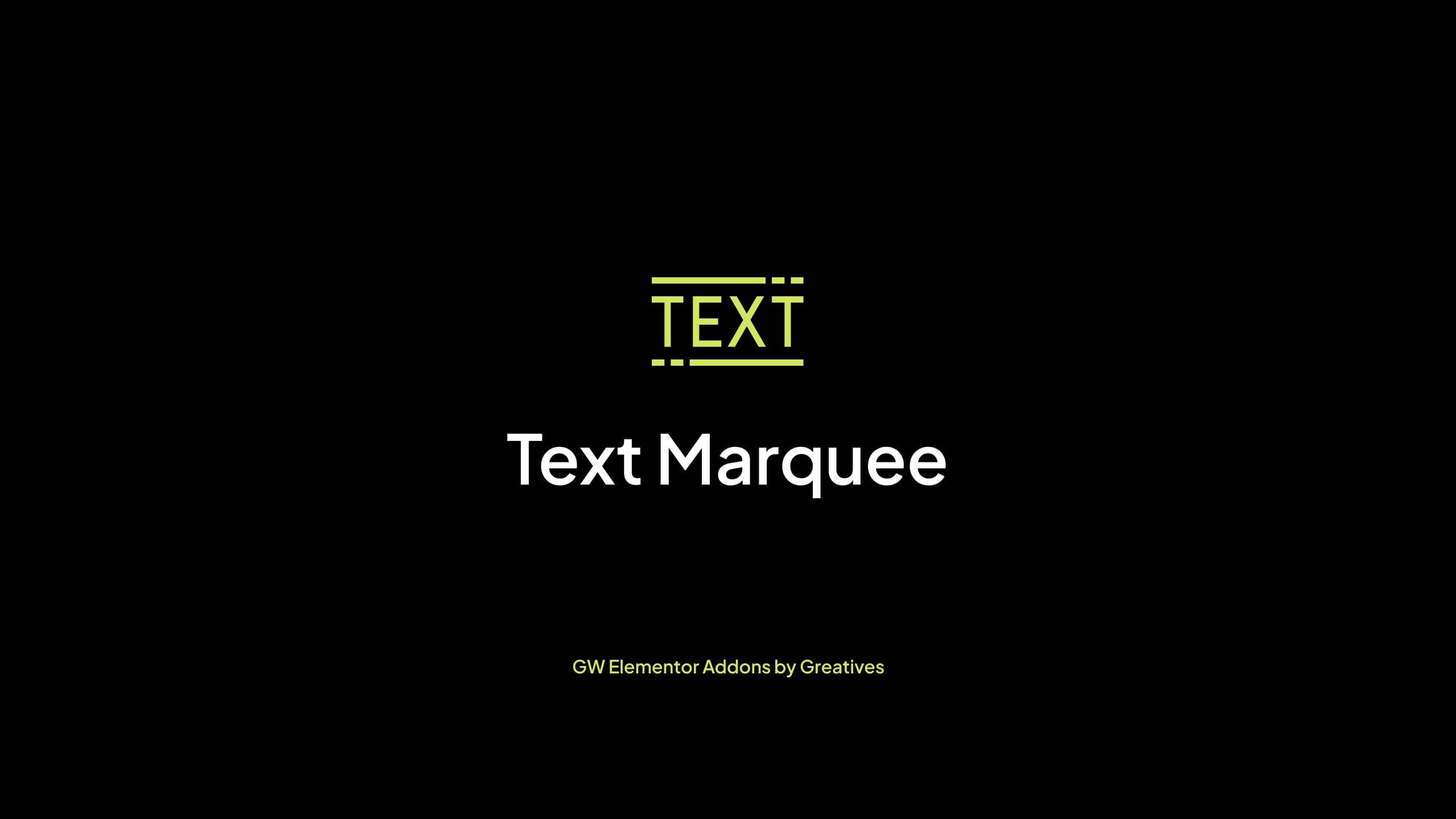 Marquee Text - GW Elementor Addons